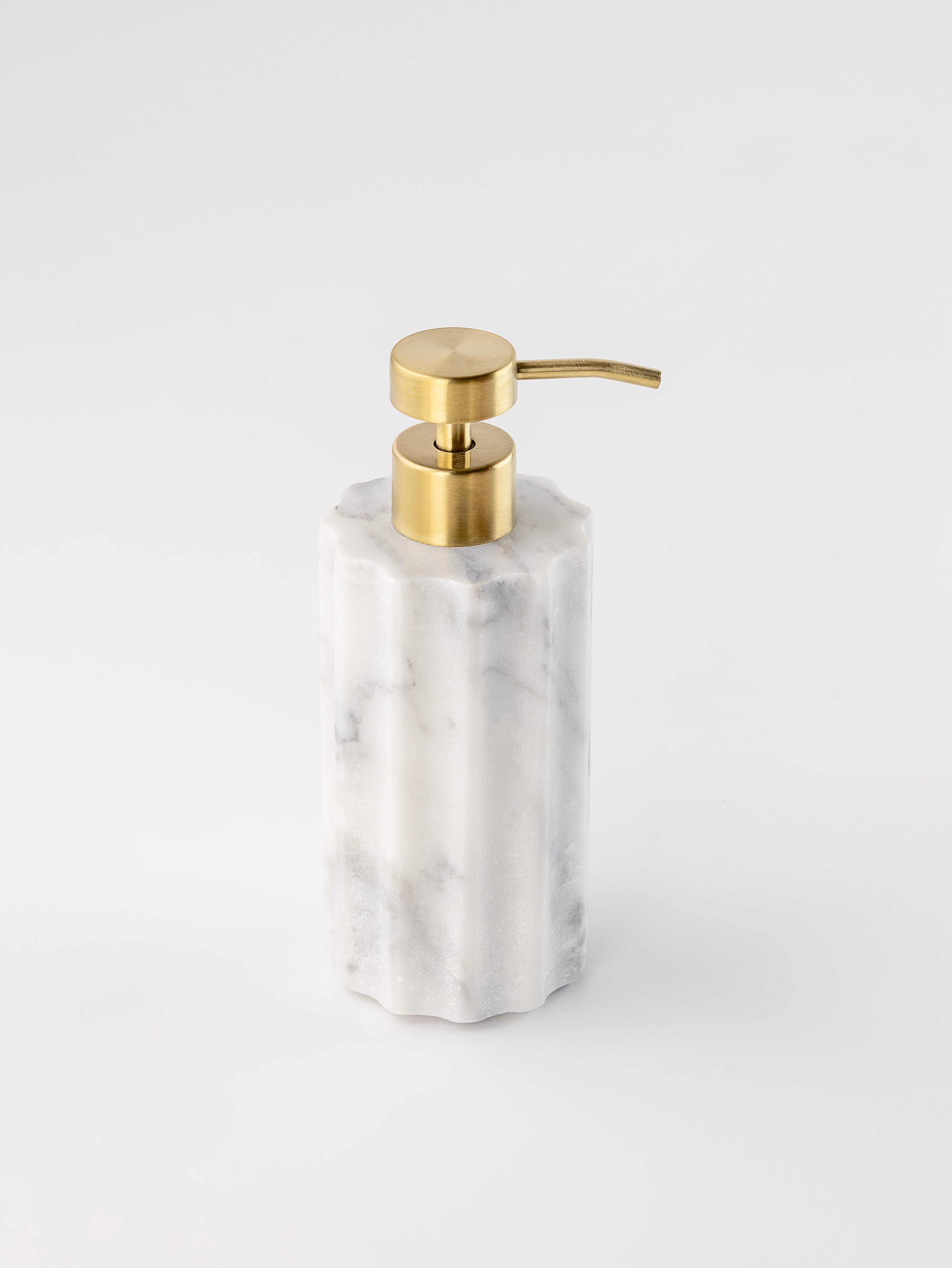 Italian Arabescato Marble Pump with Stainless Steel in Gold Finish ...